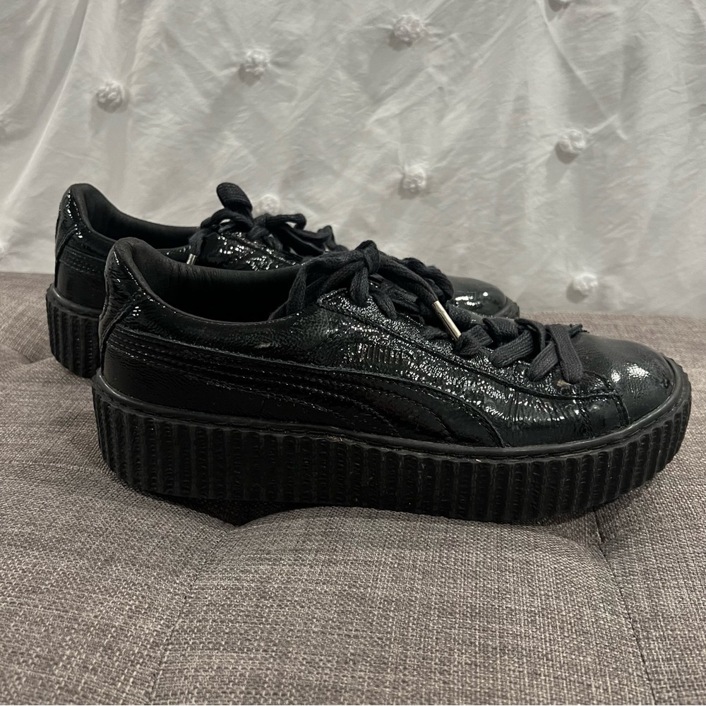 Puma X Fenty By Rhianna Black Patent Leather Platform… - Gem